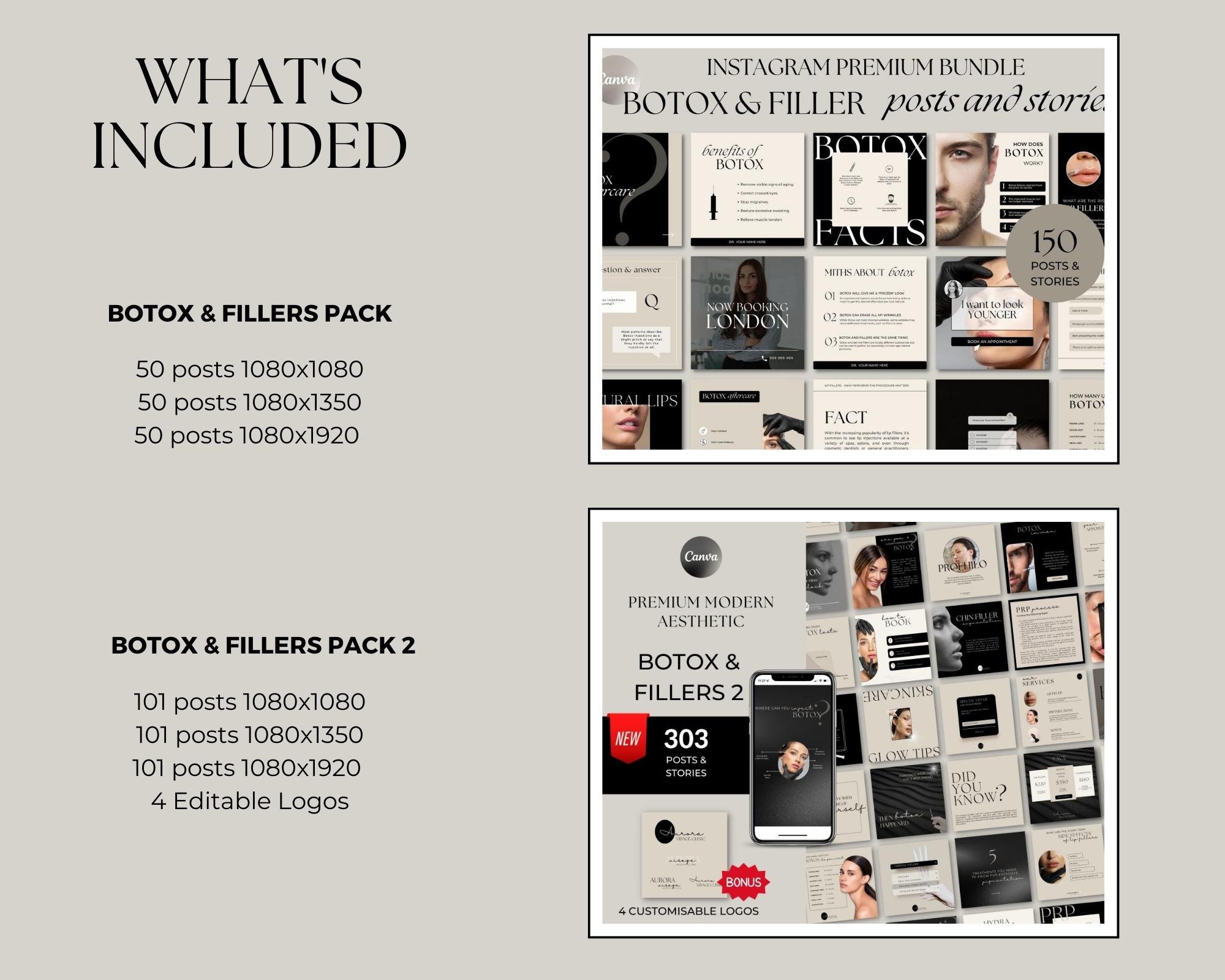 Botox Template Bundle | Botox and Filler Templates Pack | Nurse ...