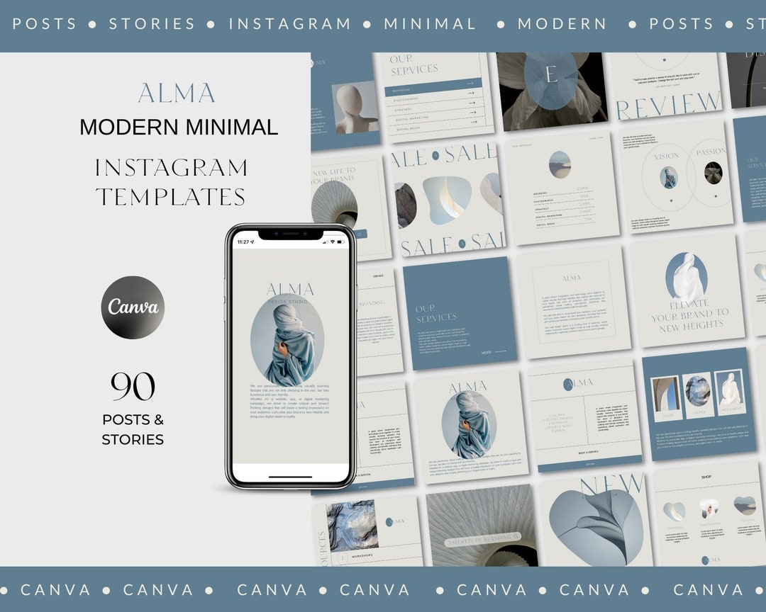 Minimal Modern Instagram Post Templates Canva | Minimal & Luxury ...