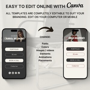 Link in Bio Template Canva| Linktree Canva Template| Instagram Landing ...