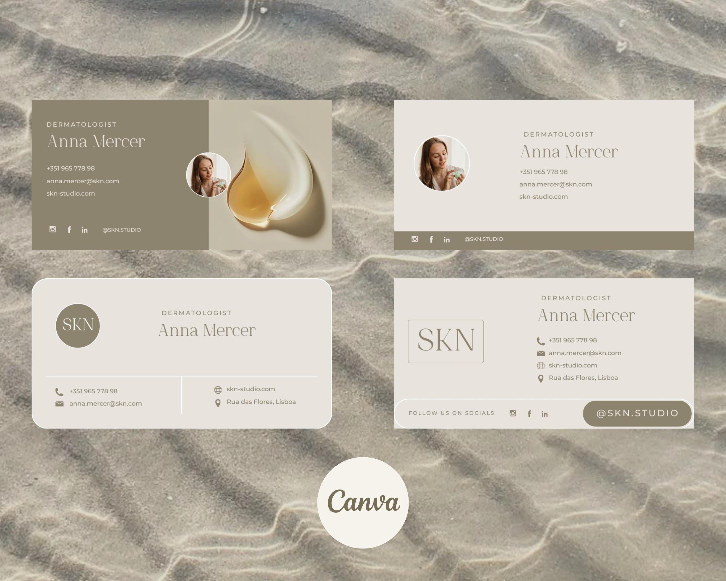 Custom Email Signature Template Bundle: Editable Canva Design (digital ...