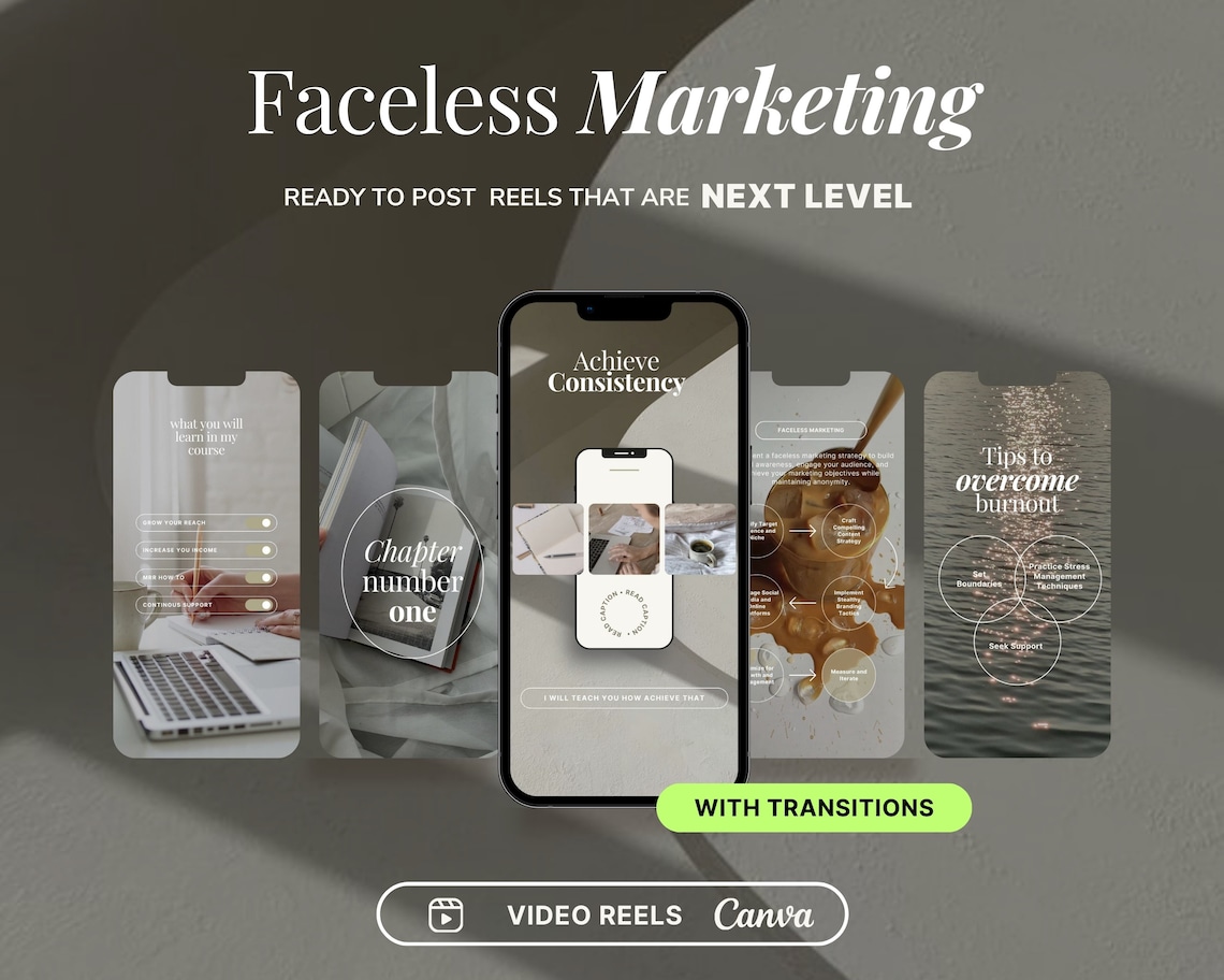 Instagram Reels Templates: Faceless Marketing Video Reels (canva) - Etsy