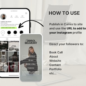 Link in Bio Template Canva| Linktree Canva Template| Instagram Landing ...