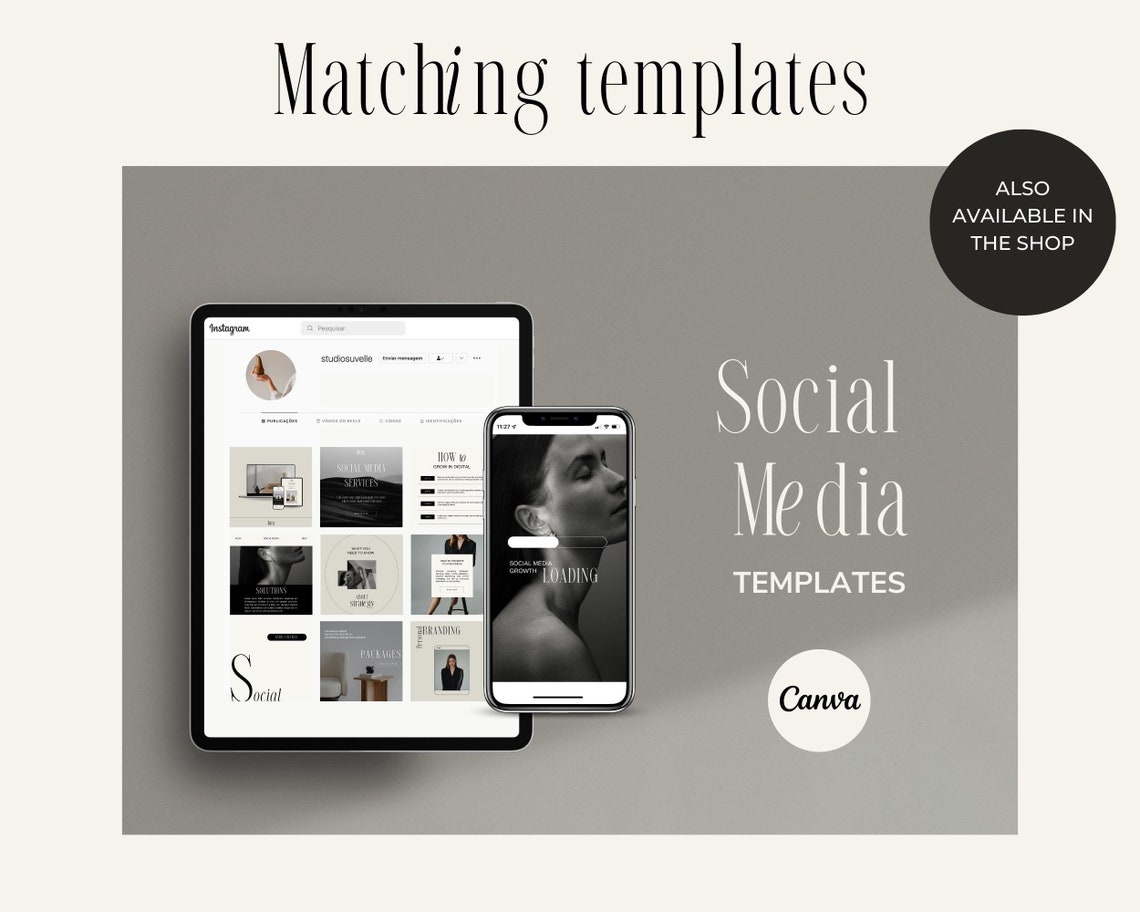 Link in Bio Template Canva | Linktree Canva Template| Instagram Landing ...