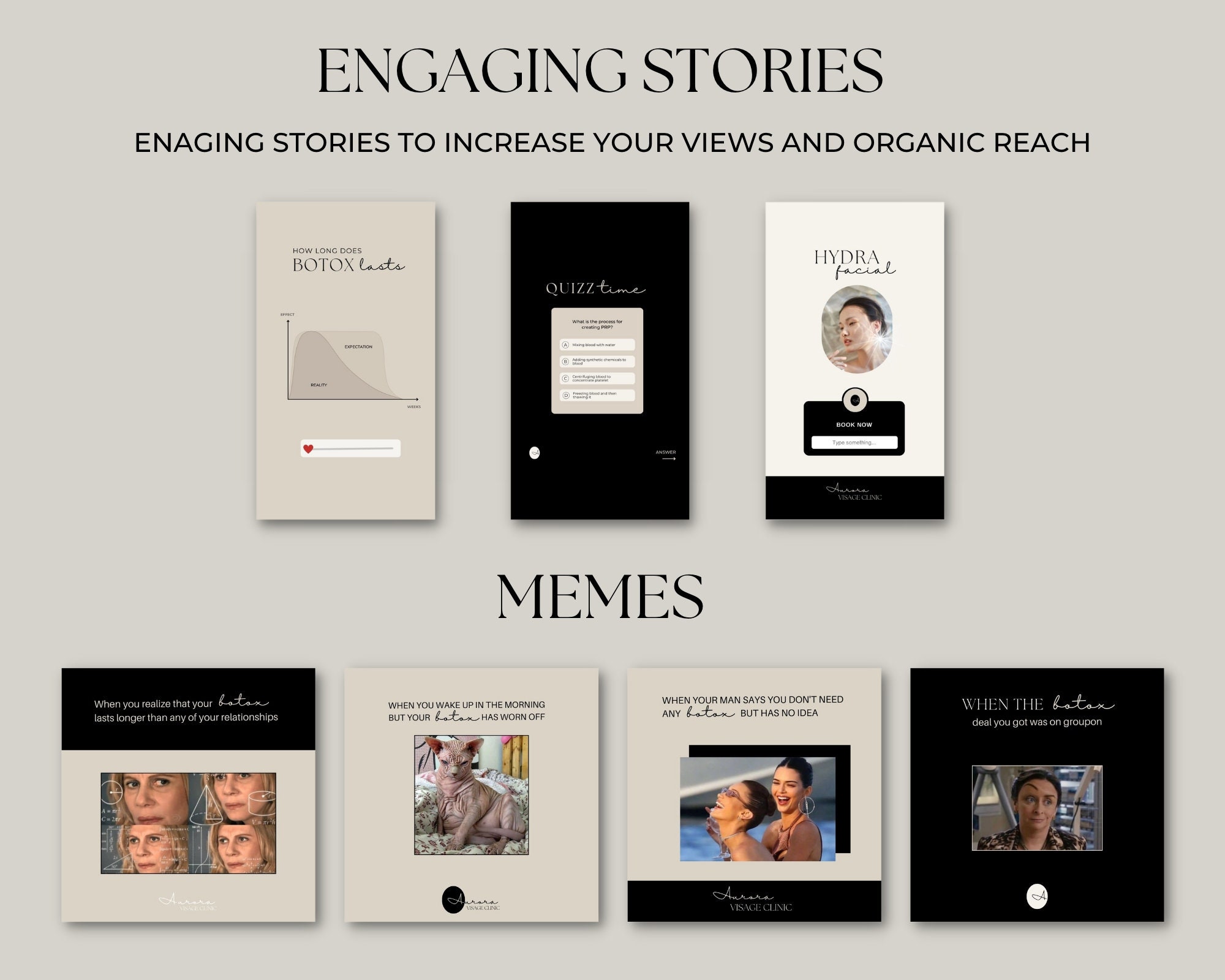 Botox and Filler Instagram Posts Canva Instagram Templates Dermal ...