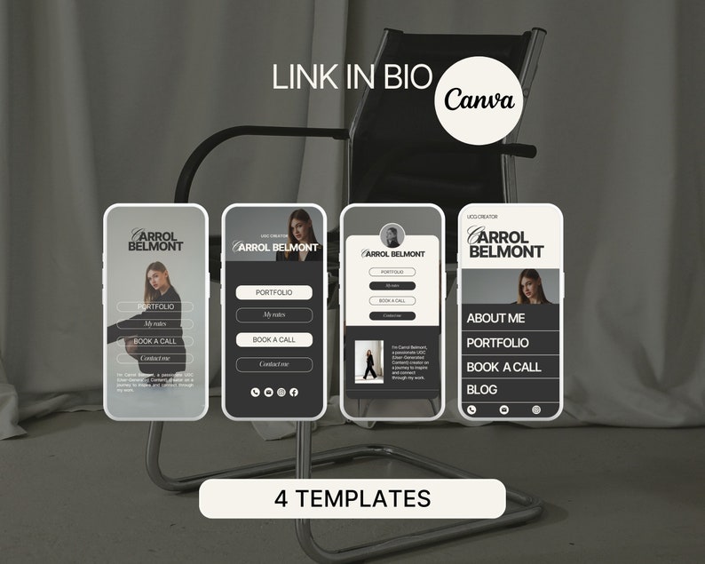 Link in Bio Template Canva| Linktree Canva Template| Instagram Landing ...