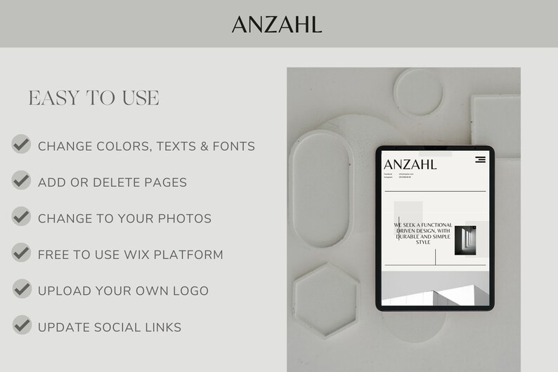 WIX Website Template | Website Template | Minimalist Website | Social ...