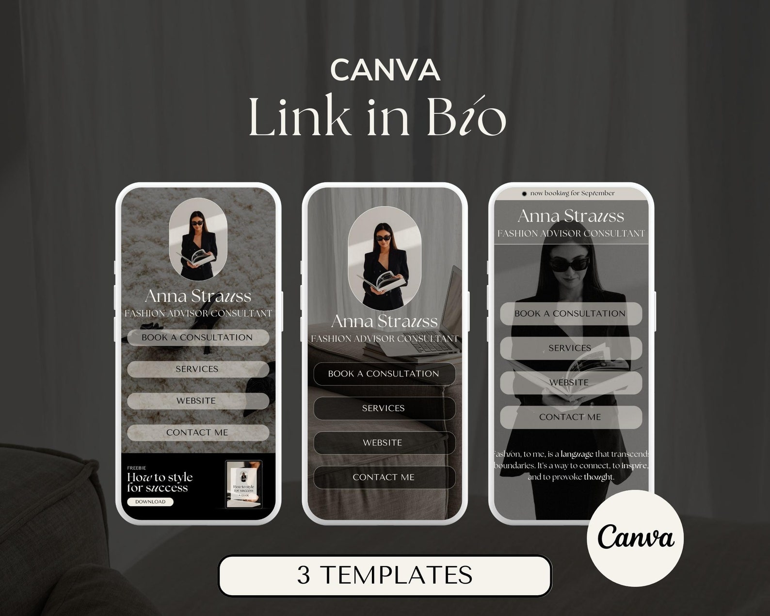 Link in Bio Template Canva| Linktree Canva Template| Instagram Landing ...
