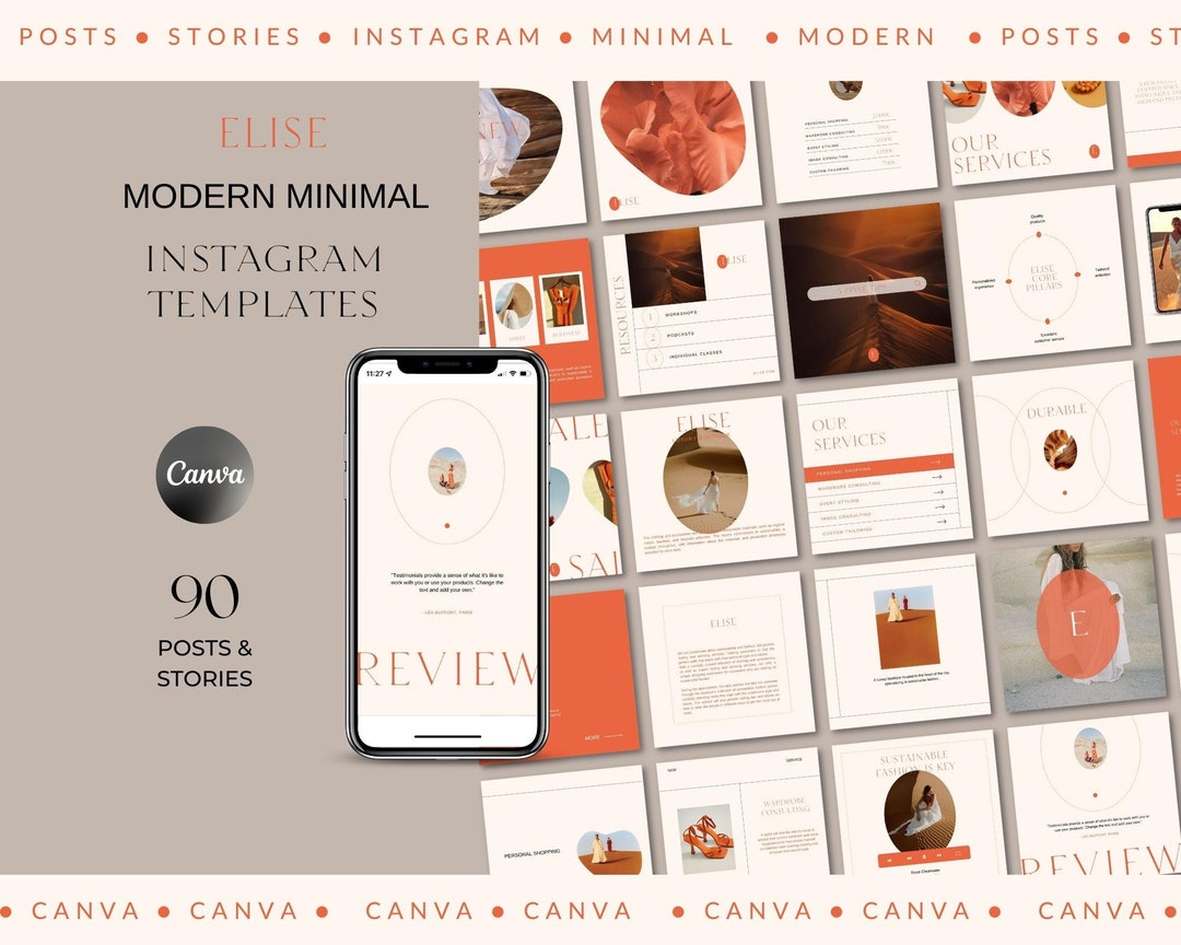 Minimal Modern Instagram Post Templates Canva | Minimal & Luxury ...