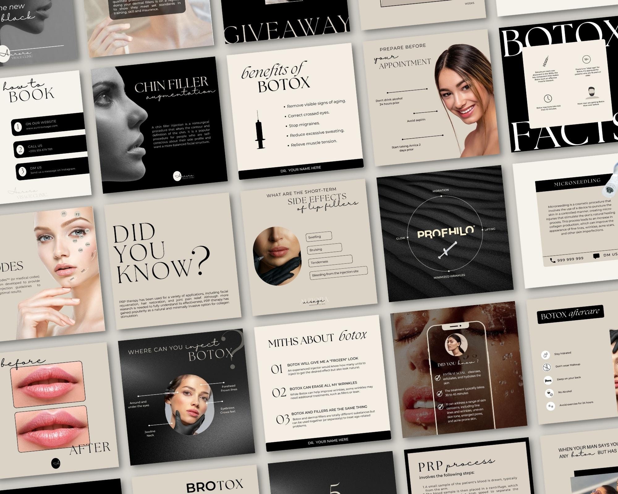 Botox Template Bundle | Botox and Filler Templates Pack | Nurse ...
