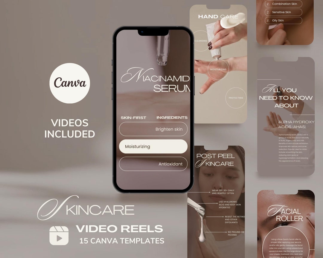 Skincare Instagram Reel Videos Template, Esthetician Reels ...