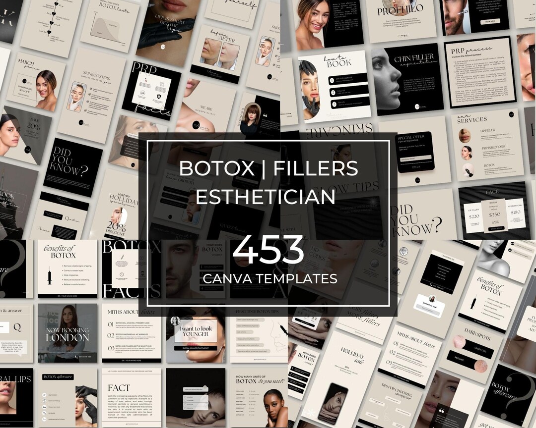 Botox Template Bundle | Botox and Filler Templates Pack | Nurse ...