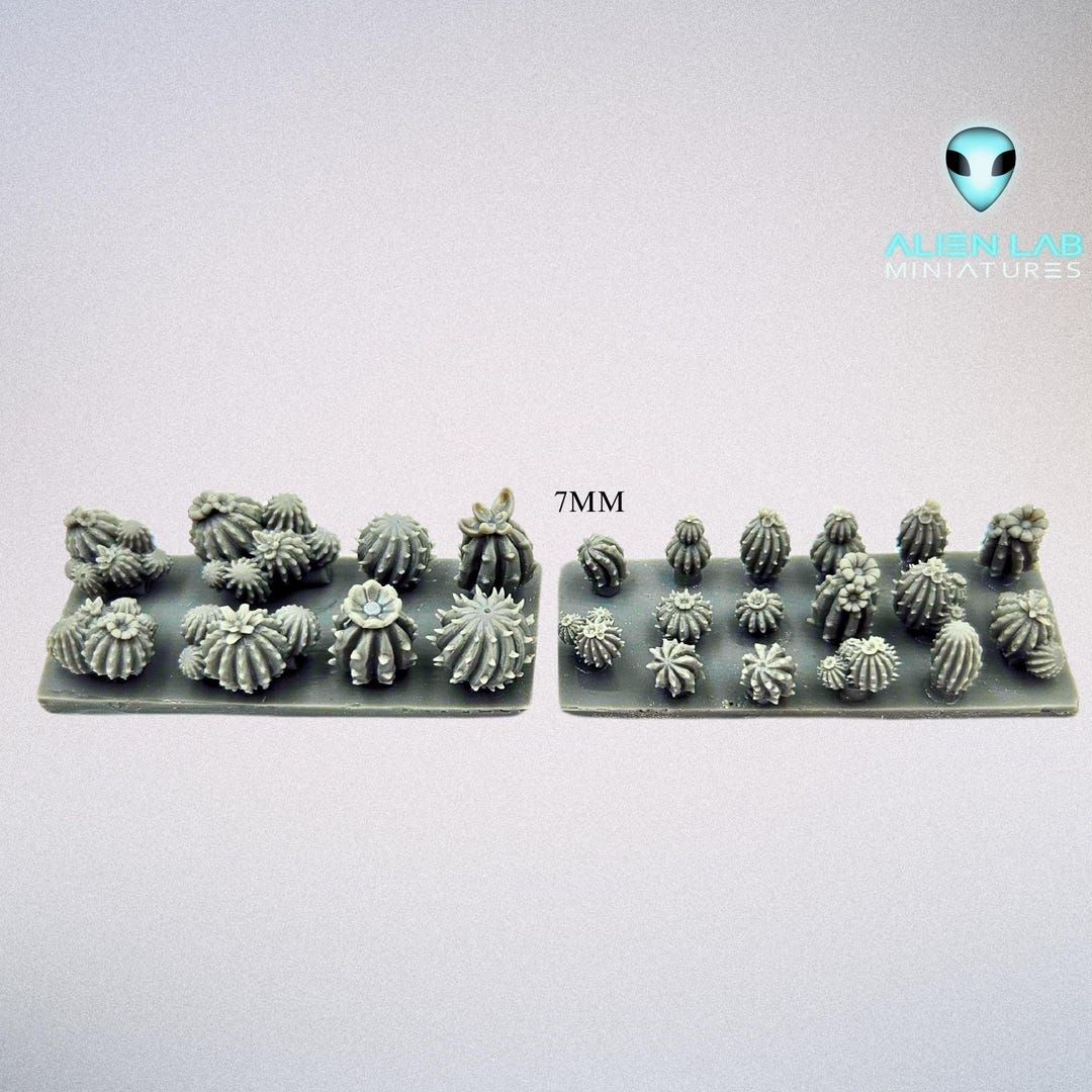 Miniature Cactus Terrain Set for 28mm and 32mm Wargames | Desert ...