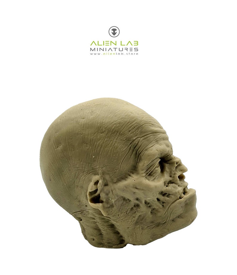 Zombie Head, Bust, Horror Art, Sculpture, Figurine Statue, Creature ...