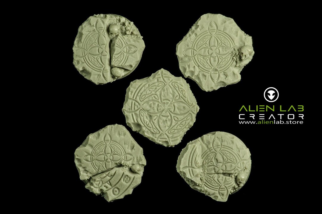 Sf Elven Bases 25mm - Resin Round for Tabletop & Dungeon and Dragons ...