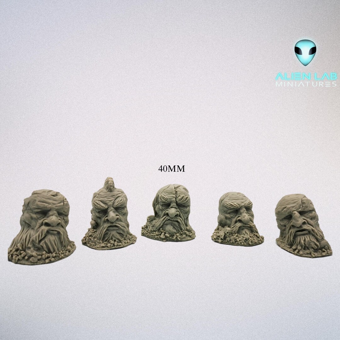 Dwarven Stone Heads Terrain for Fantasy Rpgs Perfect for Tabletop ...