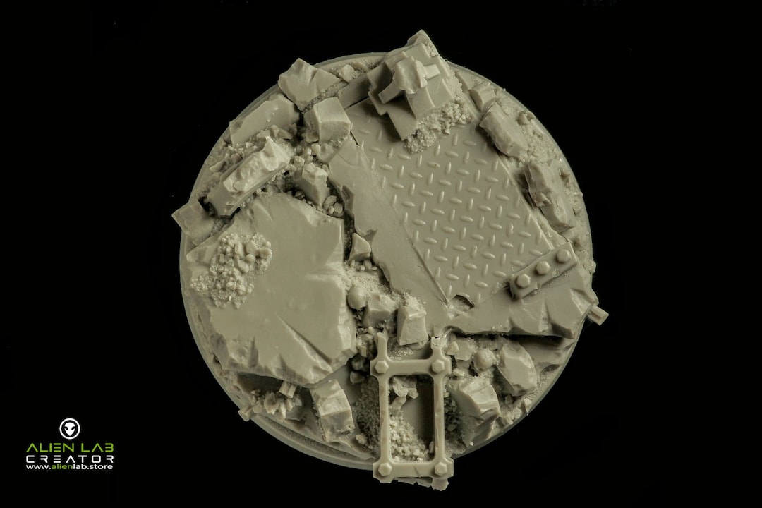 Urban Rubble Bases 80mm - Resin Round for Tabletop & Dungeon and ...