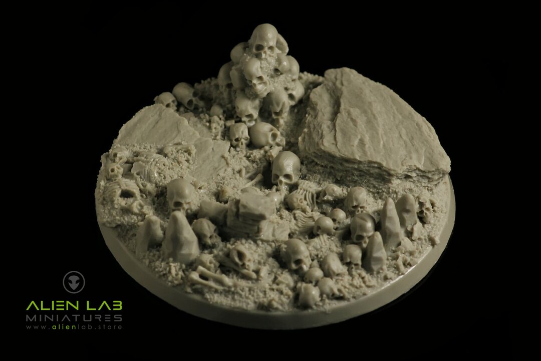 Skulls 80mm Bases Resin Round Bases Board Games Tabletop - Etsy
