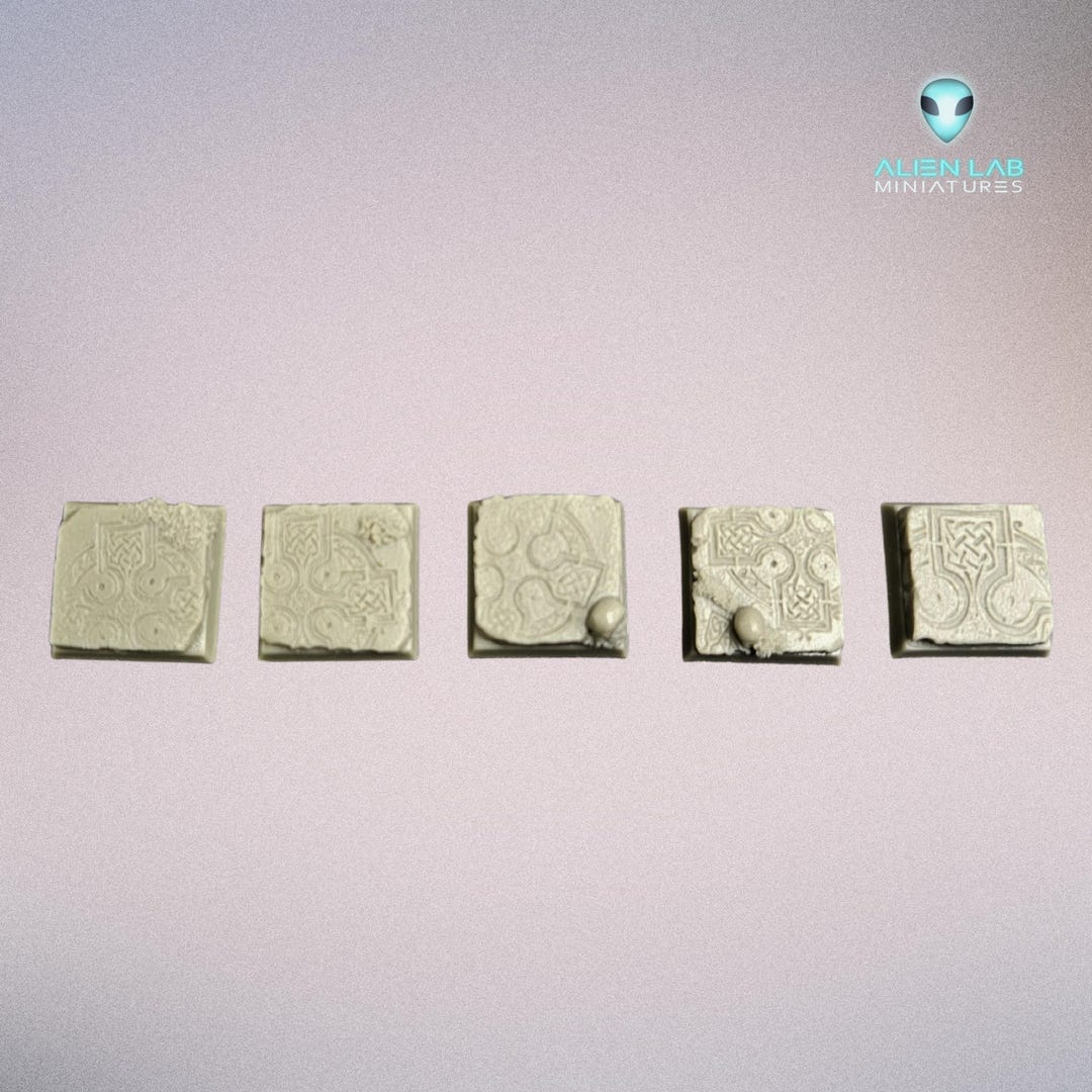 Ancient Pattern 20mm Square Miniature Bases: RPG Terrain Resin Kit - Etsy