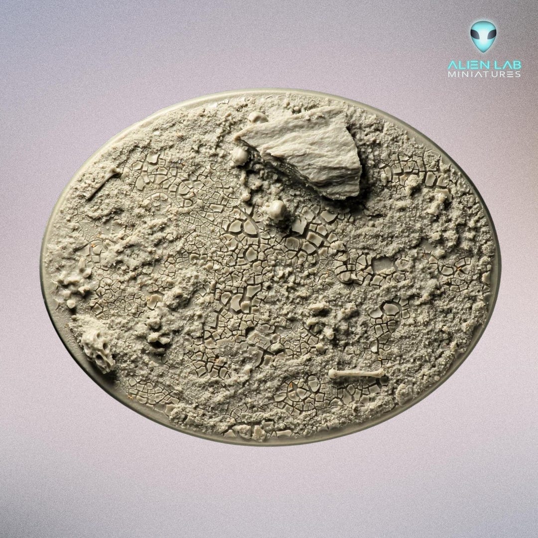 Wasteland Oval Resin Base (120mm): Wargaming Terrain - Etsy