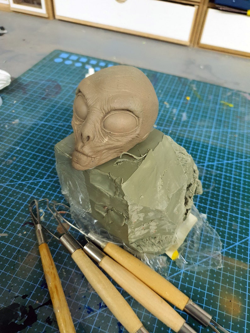 Alien Head Horror Art, Sculpture, Figurine Statue, Creature, Gaming ...