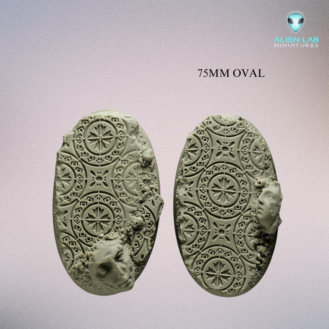 Ancient Bases Oval 75mm Resin Round for Tabletop & Dungeon and Dragons ...