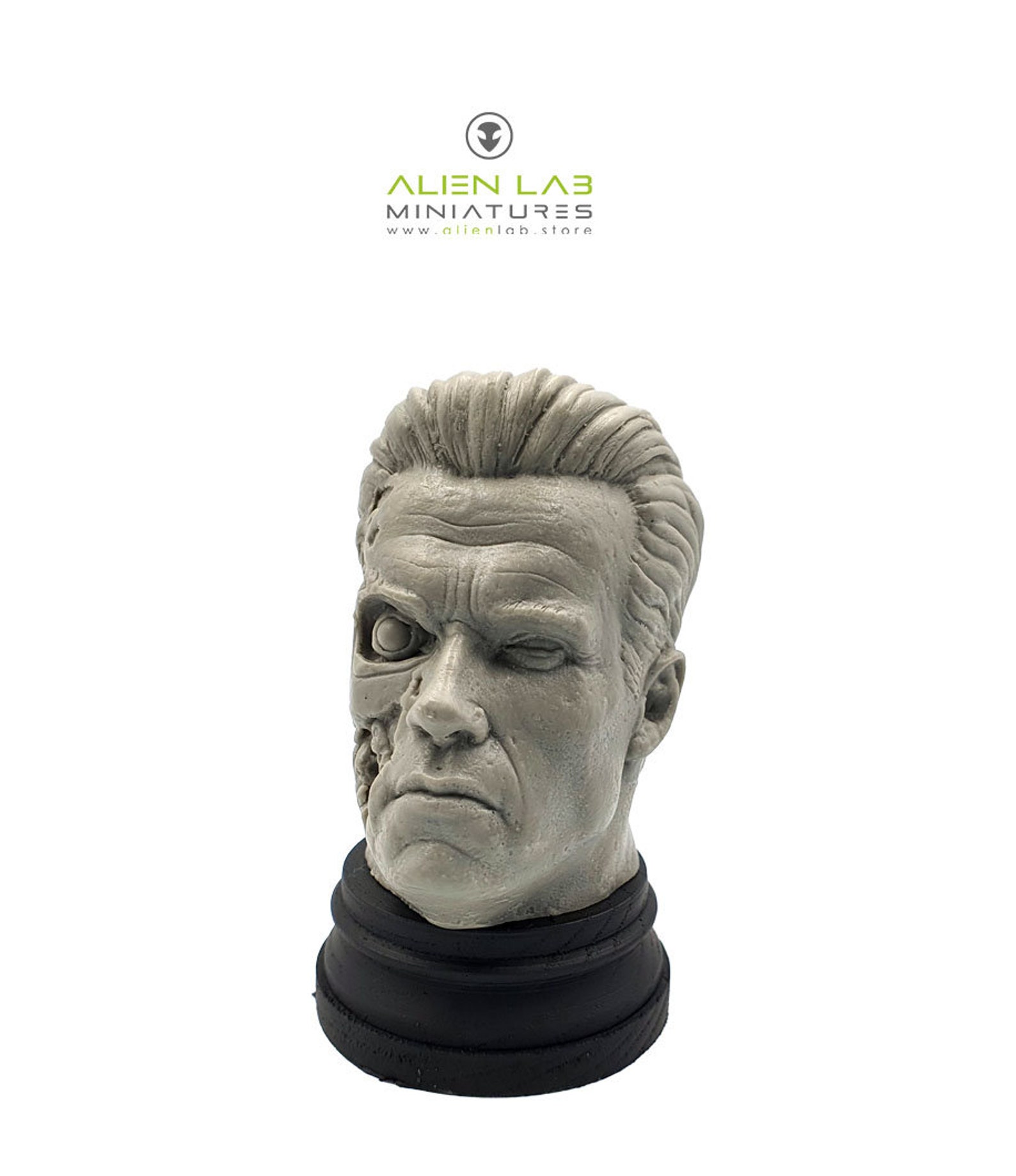 Terminator Head Horror Art Sculpture Figurine Statue - Etsy