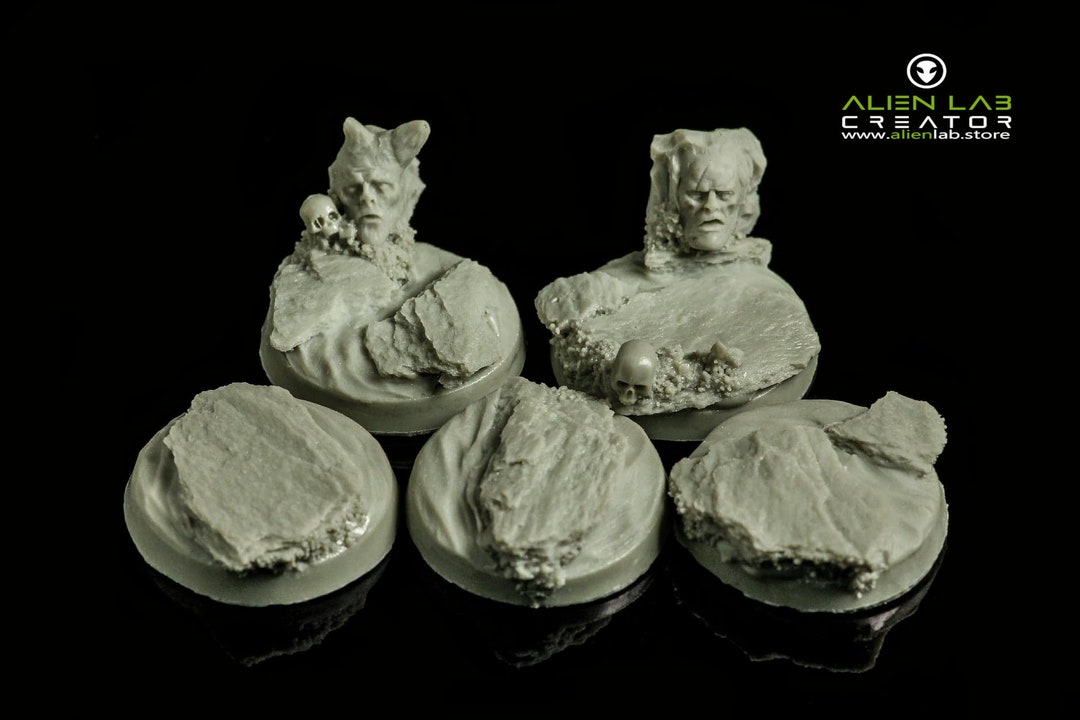 Inferno Bases 25mm Resin Round for Tabletop & Dungeon and Dragons ...