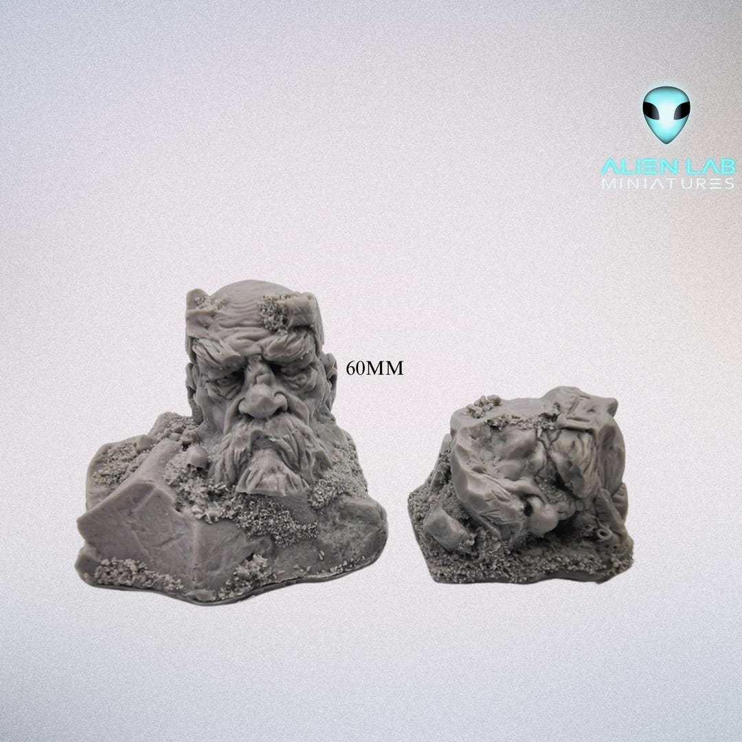 Dwarven Statue Ruins Terrain for 28mm RPG Wargames, Miniature Resin ...