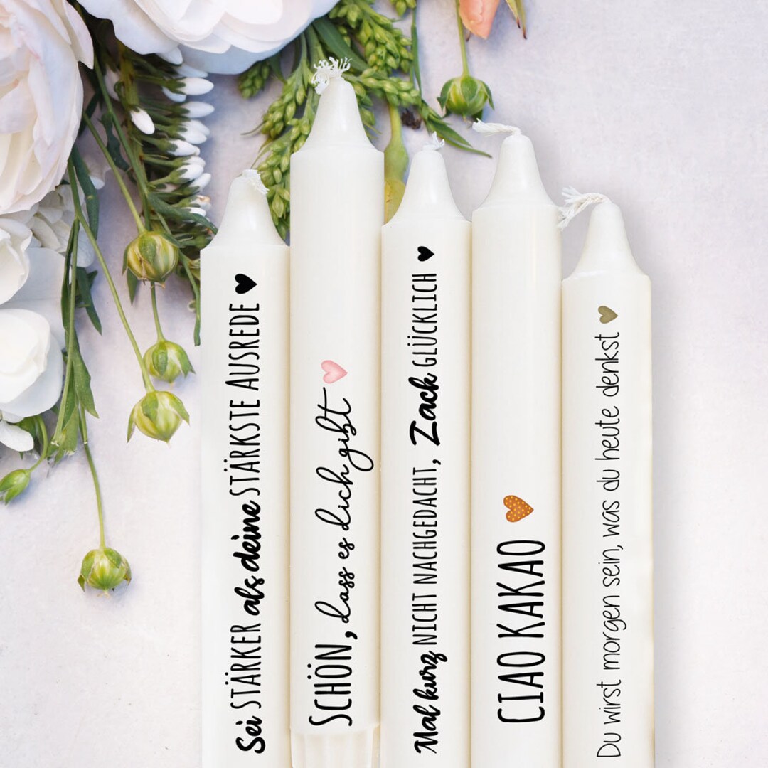 Candle Stickers Candle Tattoos Tattoo Foil Positive Sayings Motivation ...