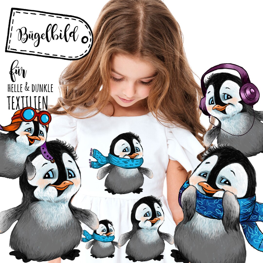 Iron-on Applique Penguin Penguins Bb53 - Etsy
