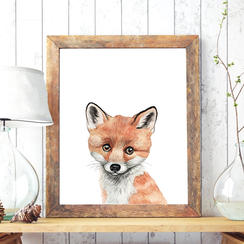 A3 Print Illustration Poster Fuchs fox Tierposter Tier p171 - Etsy.de