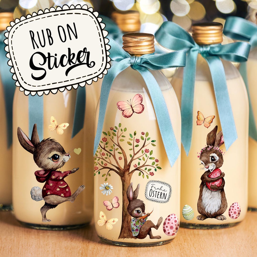 Rub Ons Rubon Rubons Sticker Easter Animals Rabbits Bunny Tree Spring ...