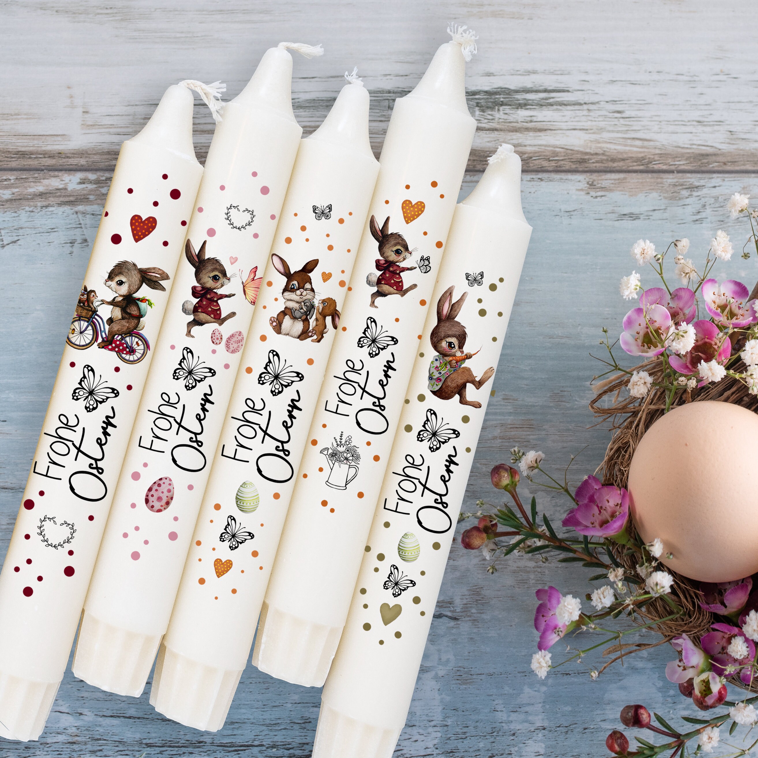 Candle Stickers, Candle Tattoos, Tattoo Foil, Rabbit, Bunny, Easter ...
