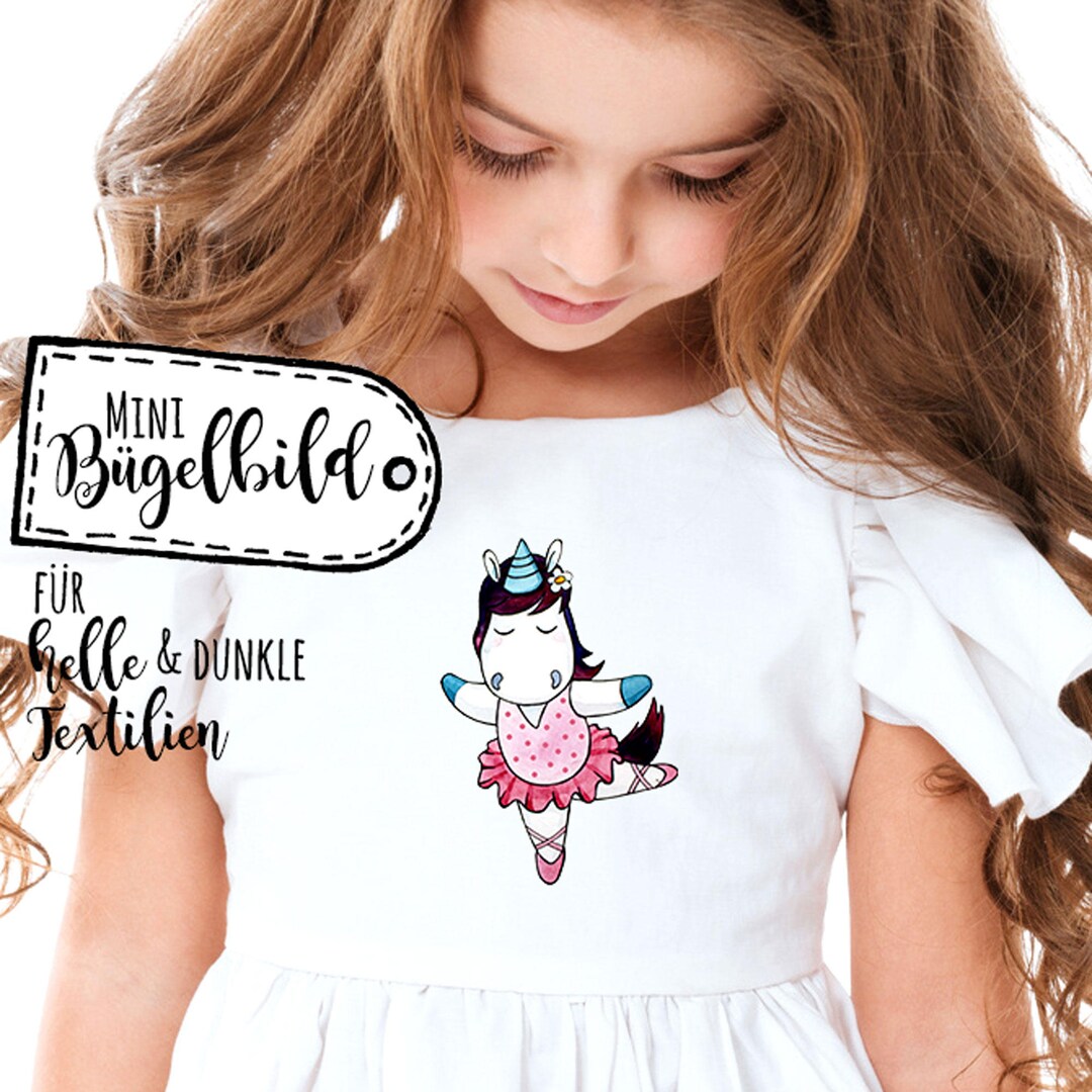 Iron-on Transfer Picture Unicorn Dancing Mini BB24 - Etsy