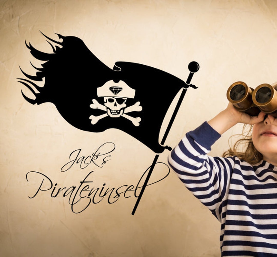 Wall Sticker Pirate Pirate Flag Skull M1355 - Etsy