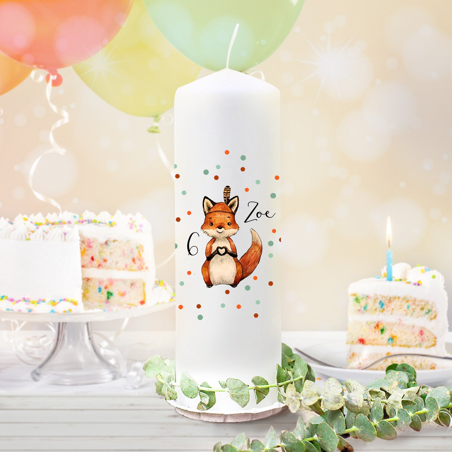 Party Supplies Fox party birthday candle Fox birthday candle Fox party ...