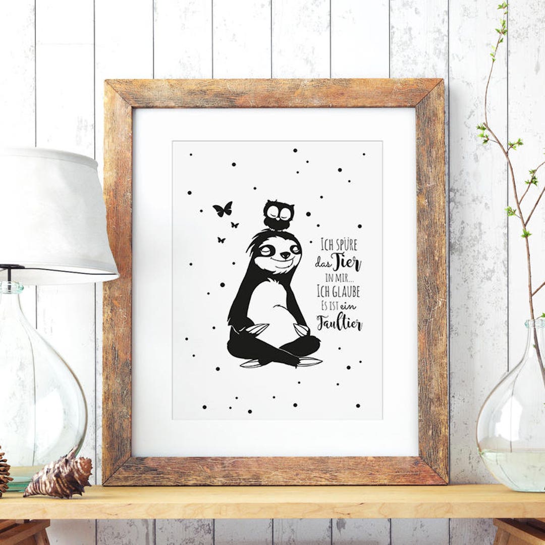 A3 Print Illustration Poster Sloth in Me P60 - Etsy