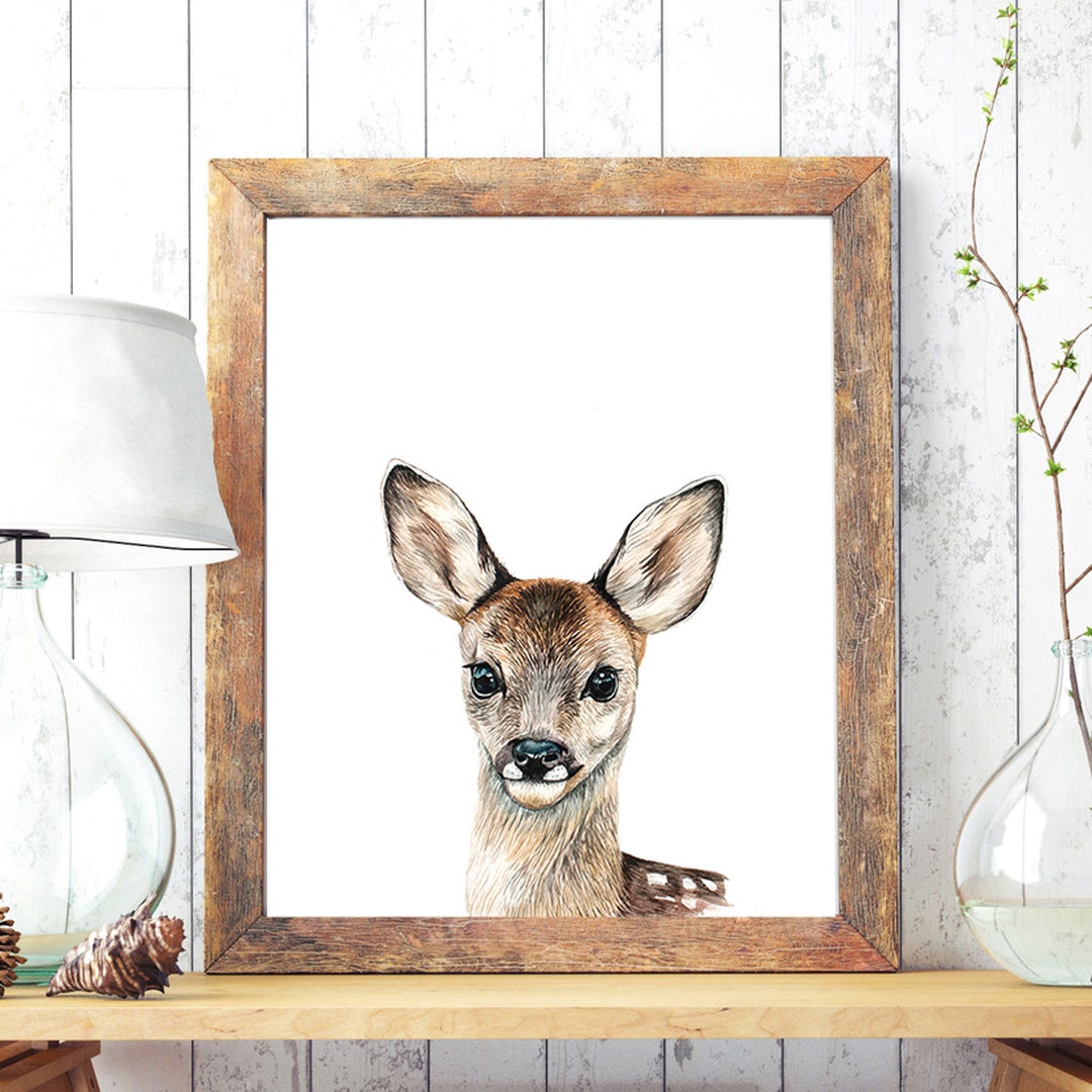 A3 Print Illustration Poster Reh Rehkitz Tierposter Tier p173 - Etsy.de