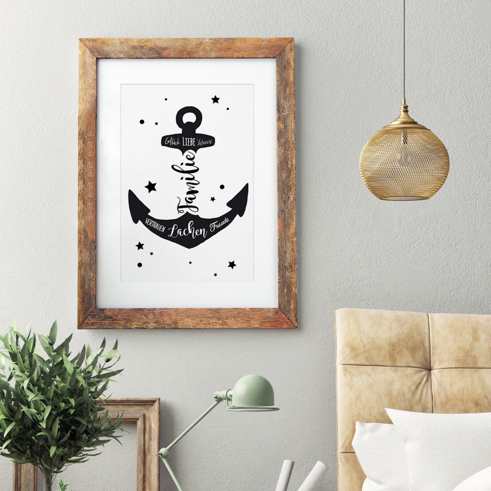 A3 Print Druck Poster Familie Anker Liebe p79 | Etsy