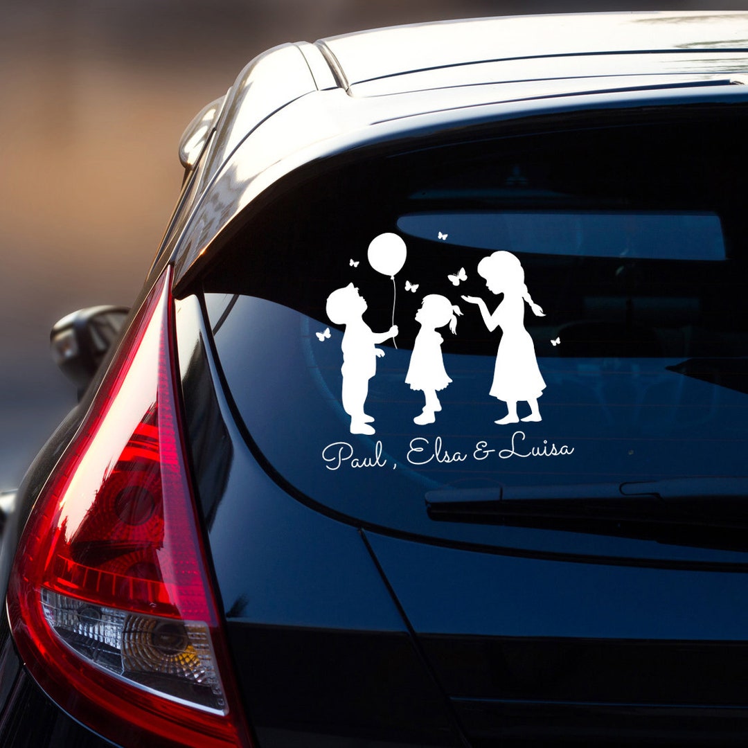 Car Sticker Rear Window Name Kids Kids M2197 - Etsy Norway