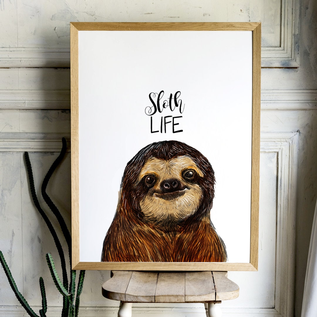A3 Print Print Poster Sloth Sloth Life P121 - Etsy