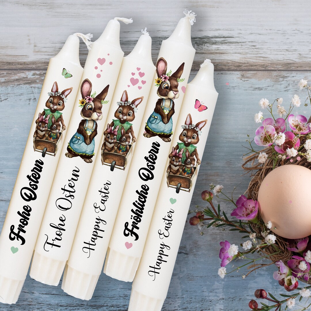 Candle Stickers Candle Tattoos Tattoo Foil Rabbit Bunny Easter Bunny ...