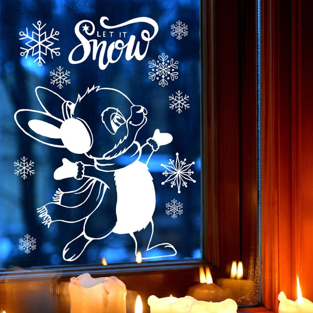 Template Window Picture Chalk Window Picture Chalky Markers Snowflakes ...