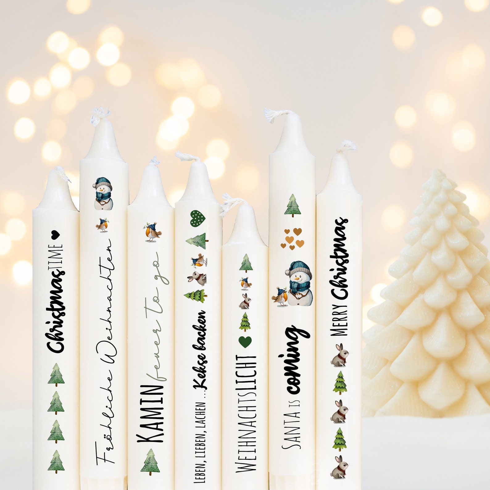 Kerzensticker Kerzentattoos Tattoofolie Weihnachten Christmas - Etsy