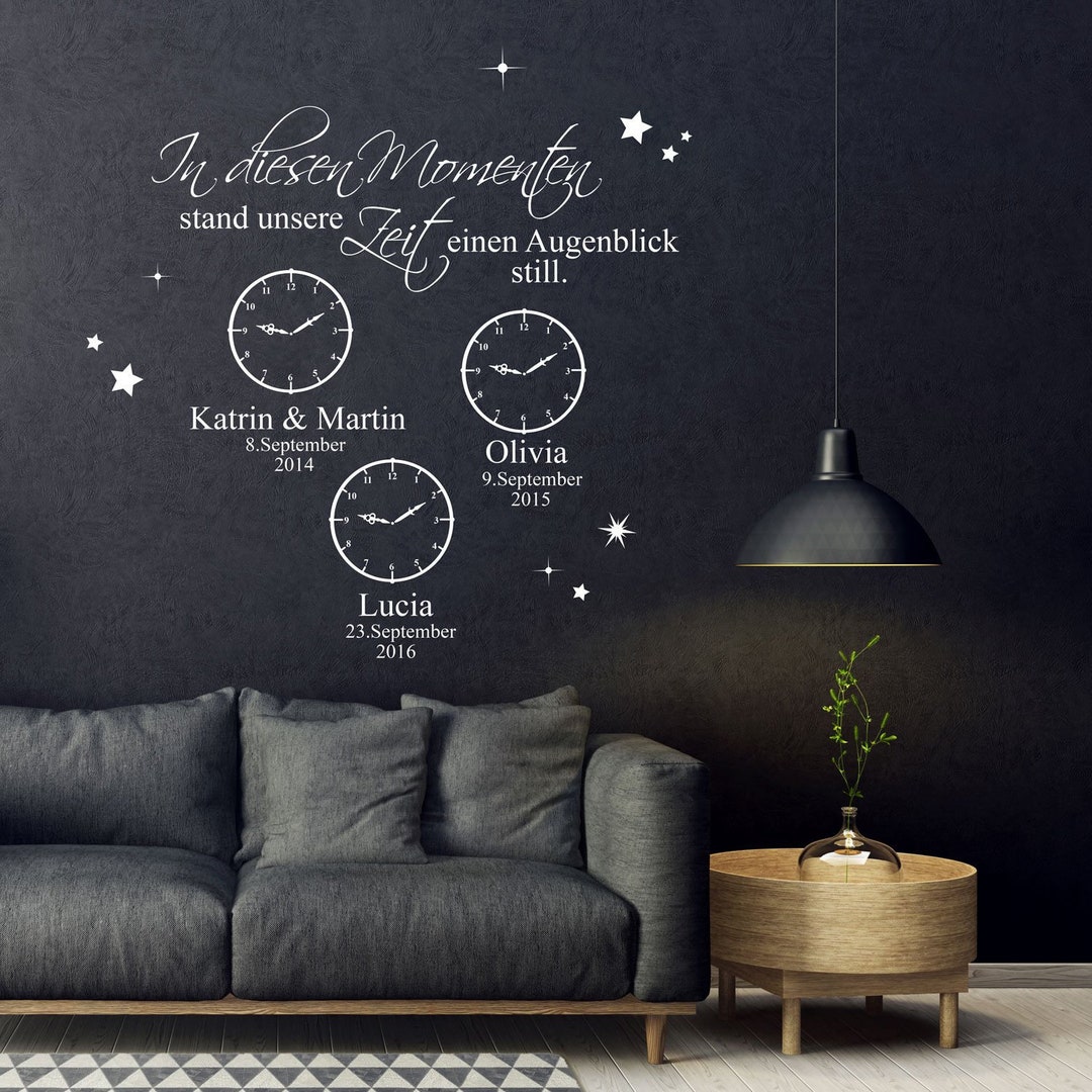 Wall Sticker "in These Moments Our Time Stood Still for a Moment" With ...