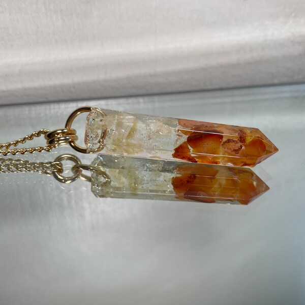 Citrine and Carnelian Necklace - Etsy