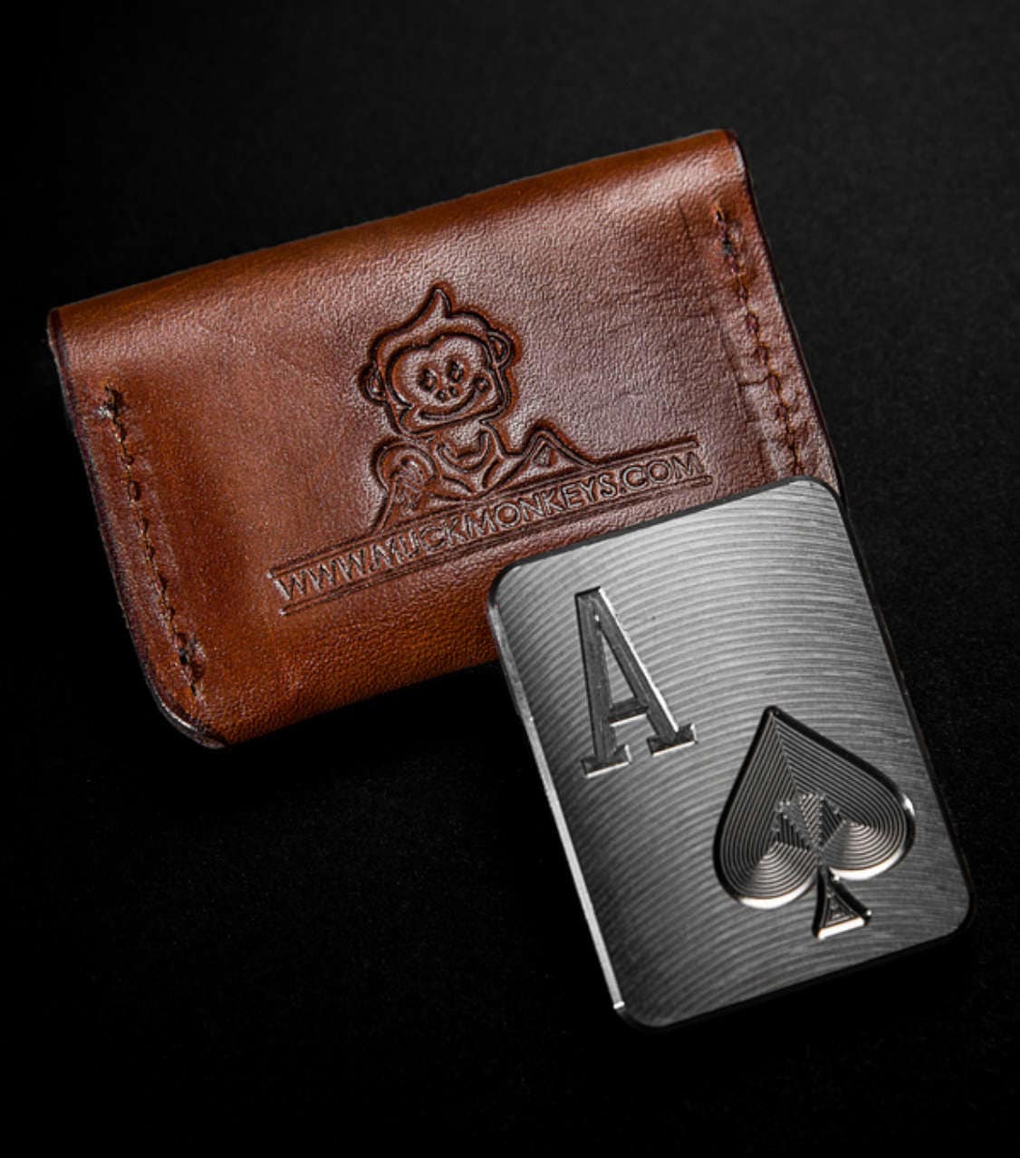 Original Muckmonkeys Poker Card Protector Casino Chip Ace of Spades ...