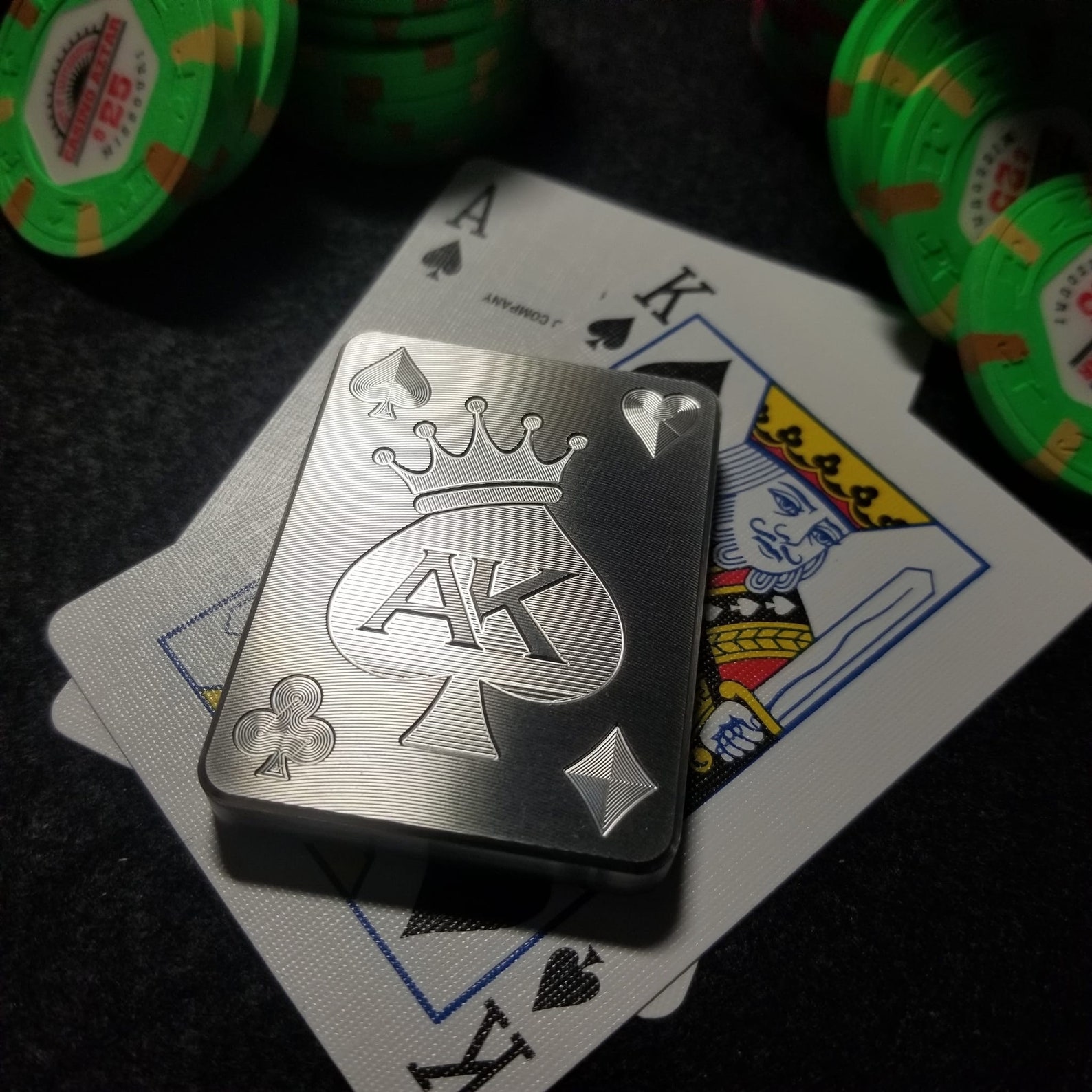 Original Muckmonkeys Ace/king BIG SLICK Poker Card Protector Casino ...