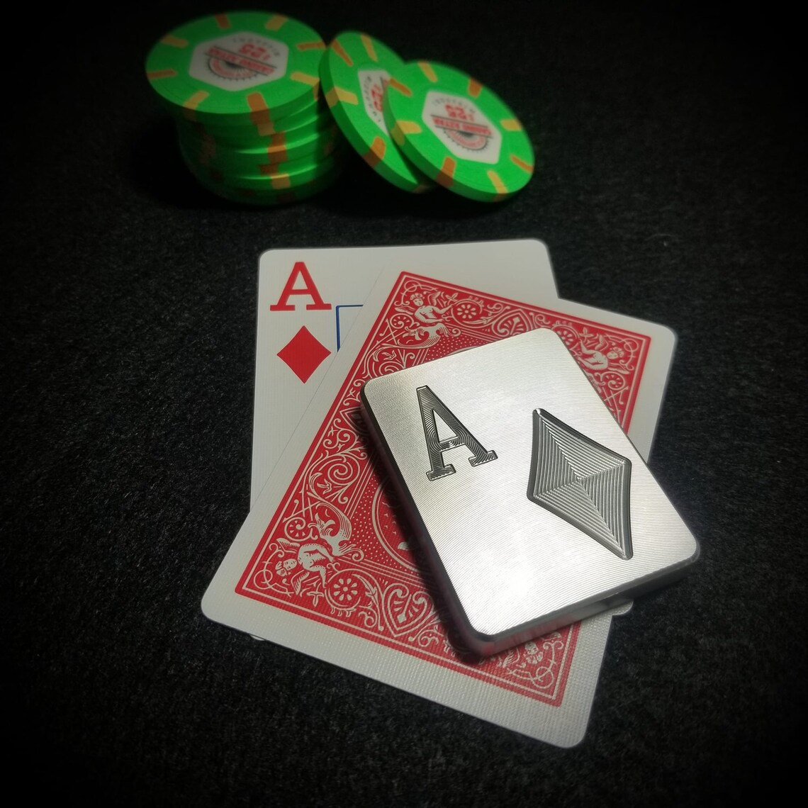 Original Muckmonkeys Poker Card Protector Casino Chip Ace of Diamonds ...