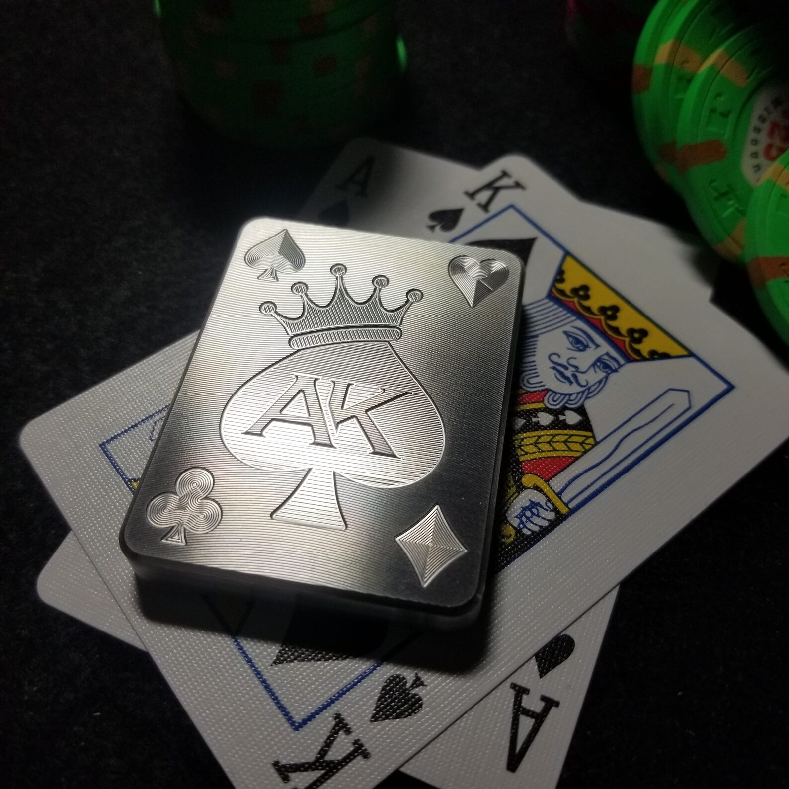Original Muckmonkeys Ace/king BIG SLICK Poker Card Protector Casino ...